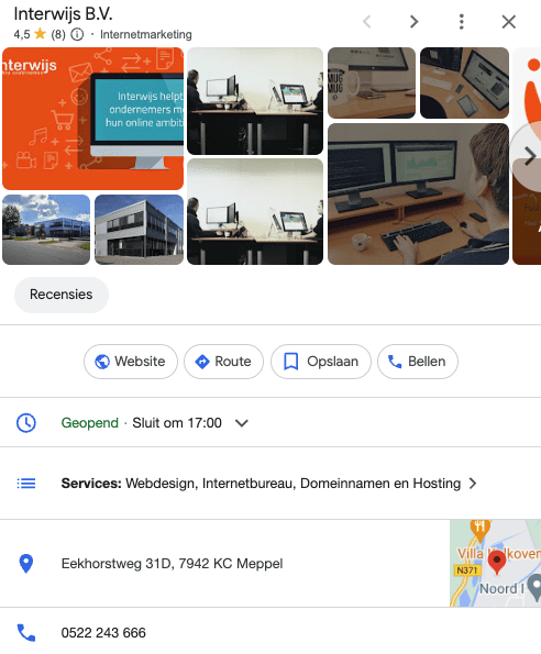 Google Bedrijfsprofiel | Interwijs B.V.